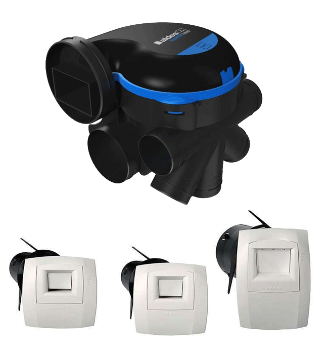 Kit VMC simple flux hygroréglable - EasyHOME HYGRO PREMIUM MW Piles ...