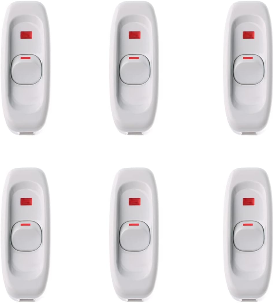 6interruptores de lámpara blancos,interruptor de lámpara noche ...