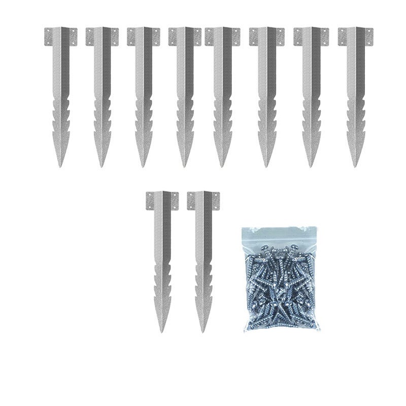 Support de poteau de clôture dentelé en acier, 10 pièces, support de ...