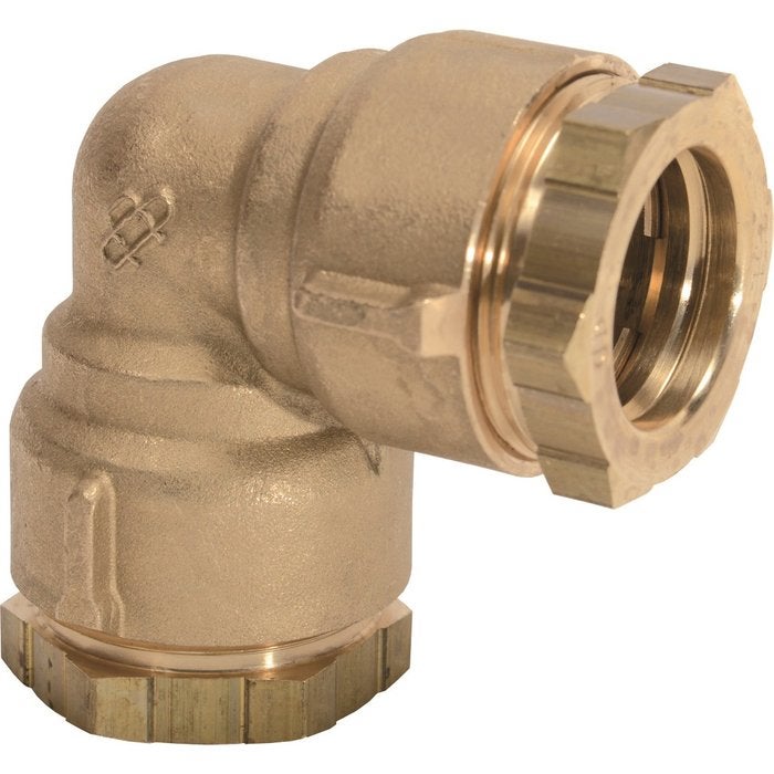 Raccord PE coudé 90 degrés à serrage - Femelle - Diamètre 25 mm - Rexuo ...