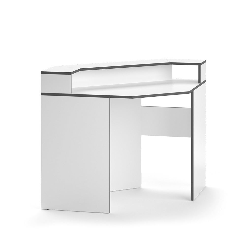 Vicco Bureau Kron, blanc/gris, 90x90cm Forme dangle | Leroy Merlin