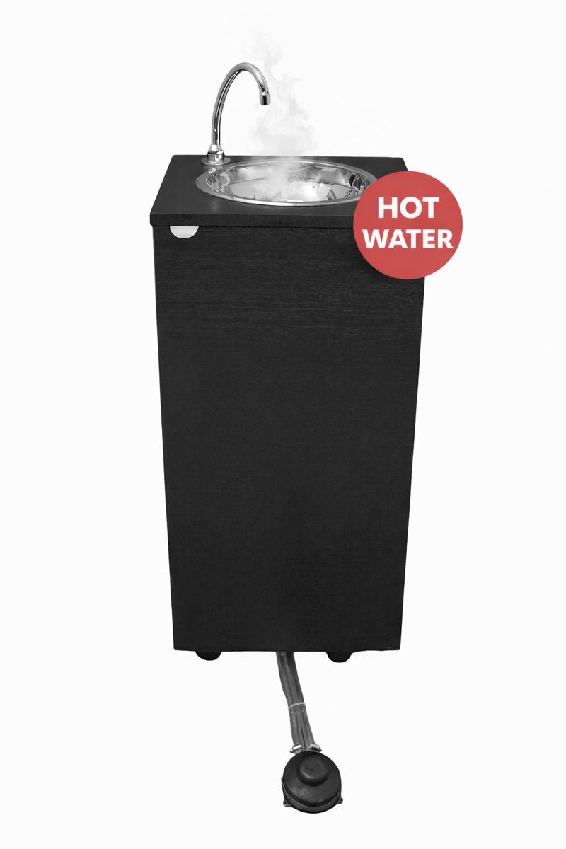 Évier autonome, portable et indépendant Mod.Basic Dark avec eau chaude ...