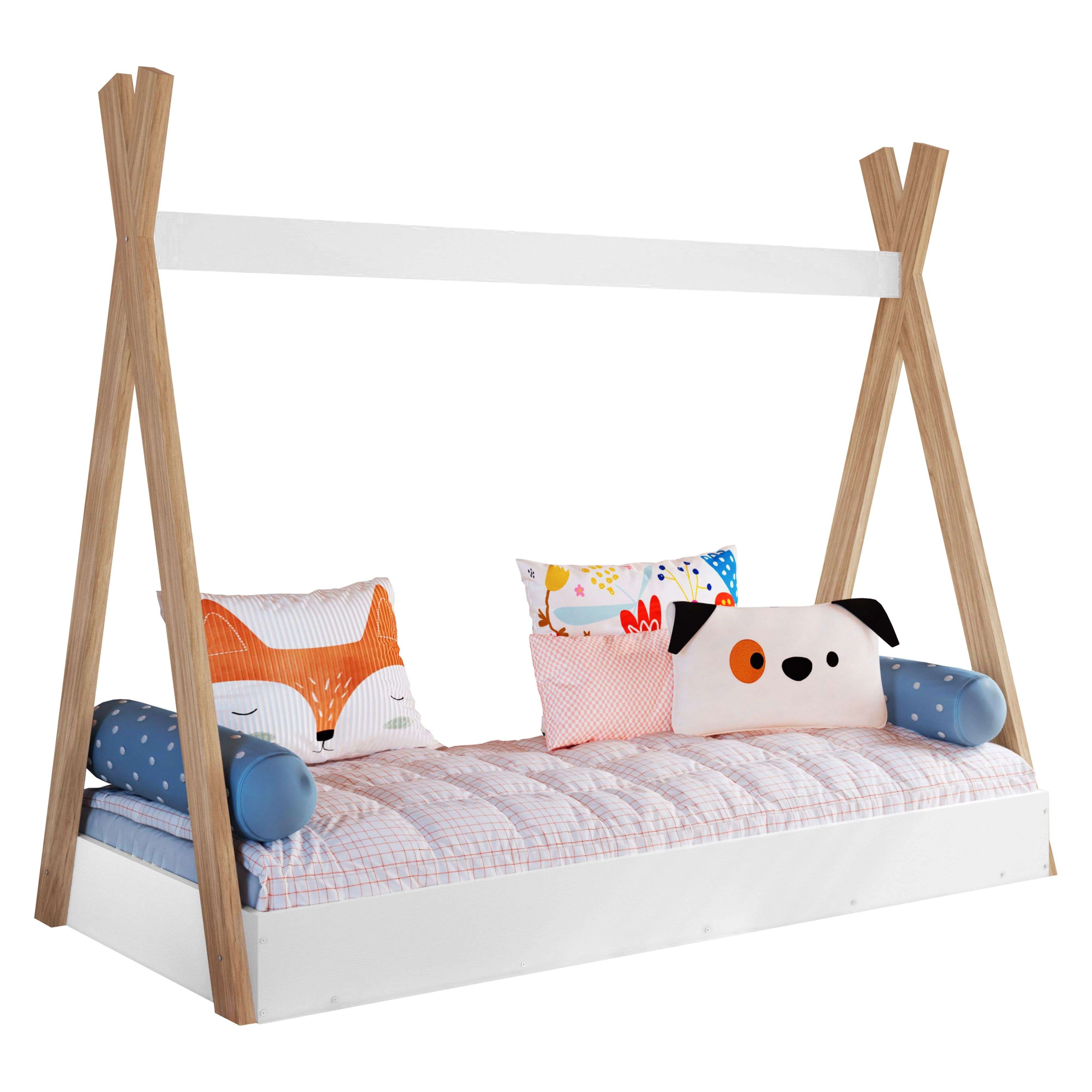 Lit tipi Montessori pour enfant, lit enfant avec sommier à lattes ...