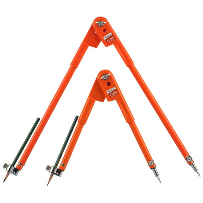 2 Compas/Set Compas à Crayons De Précision, Grand Diamètre - Orange L ...