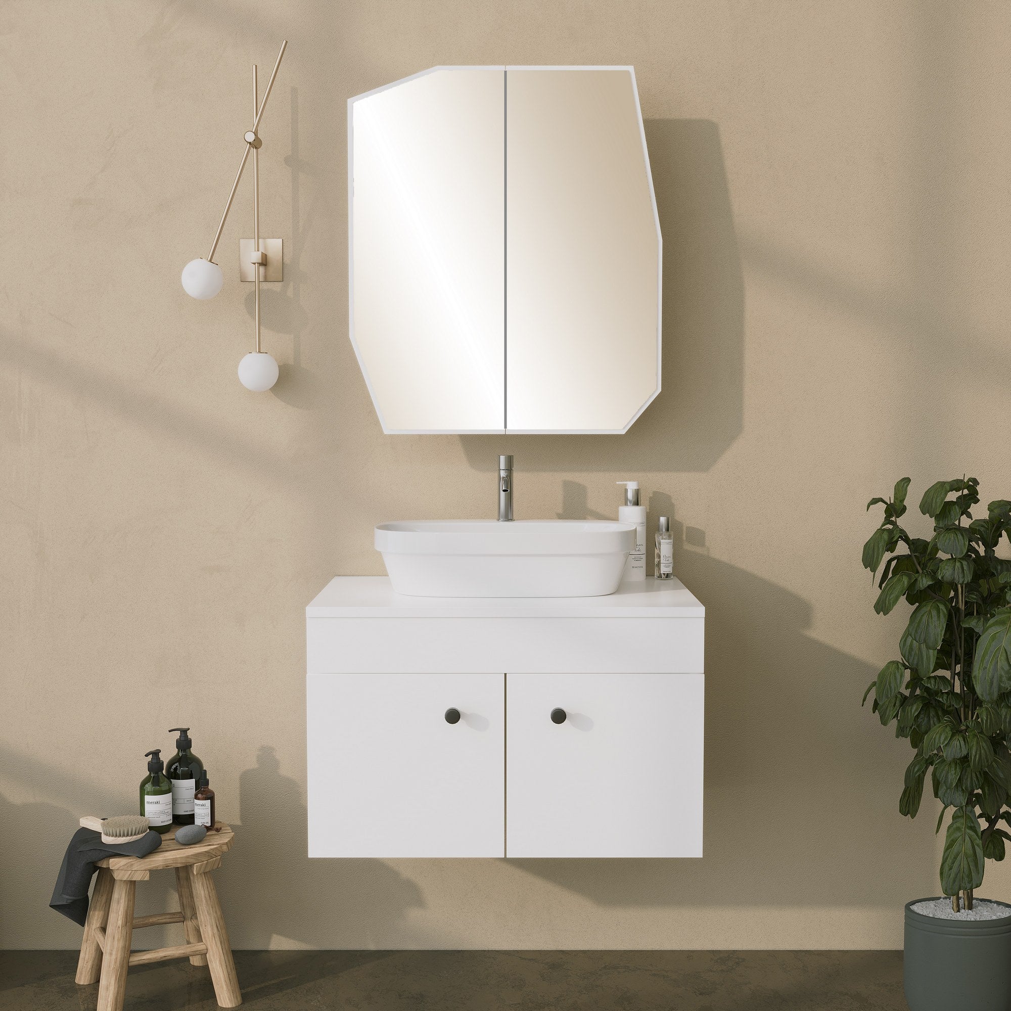 Mueble de baño Quartz Cabinet blanco | Leroy Merlin