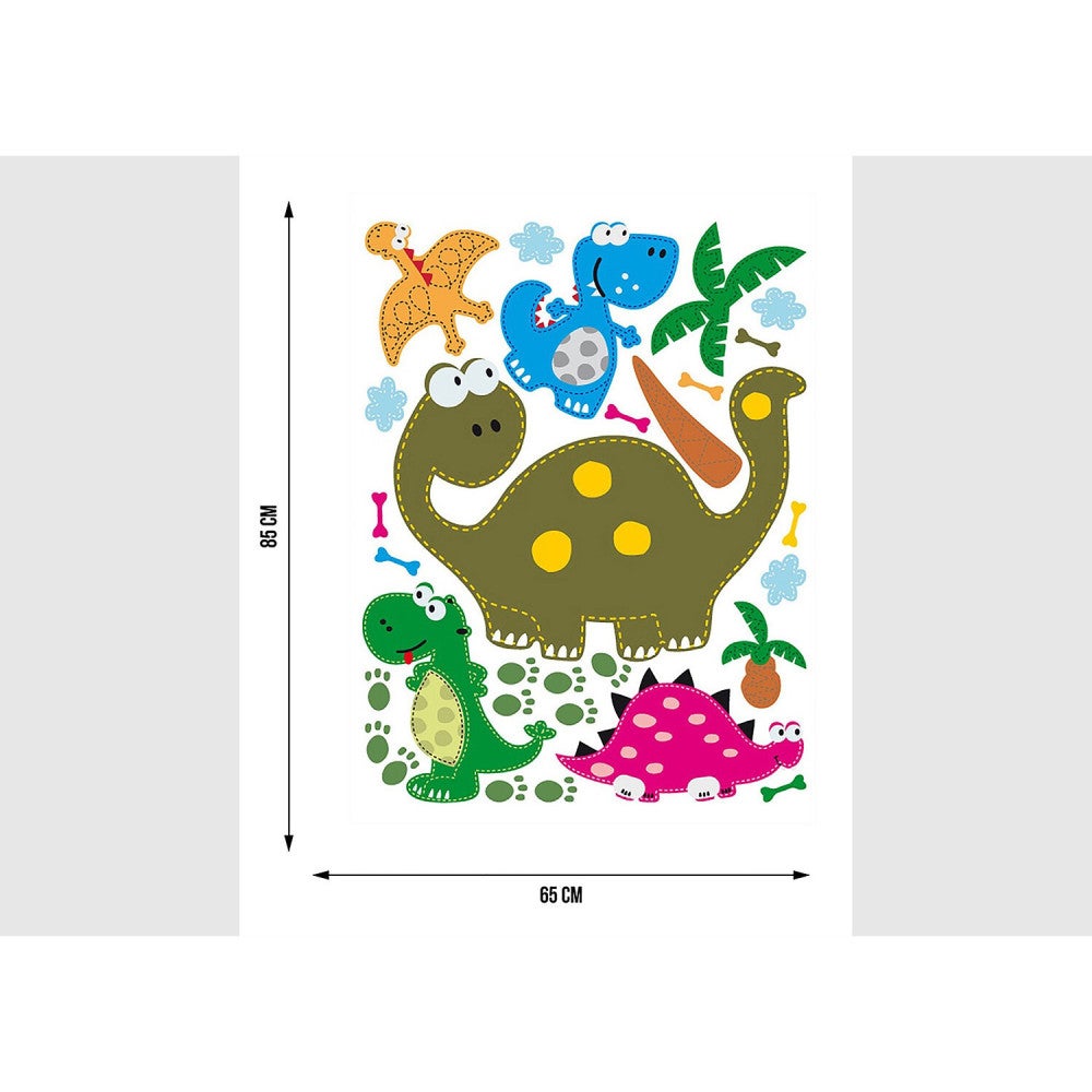 Stickers - Dinosaures Rigolo - 1 planche 65x85 cm | Leroy Merlin