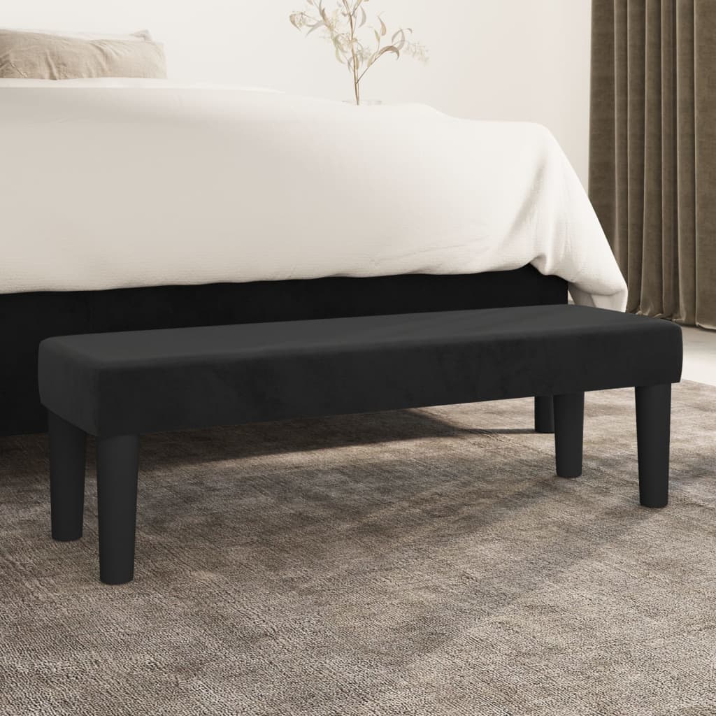 Maison Exclusive - Banc Noir 100x30x30 cm Velours | Leroy Merlin