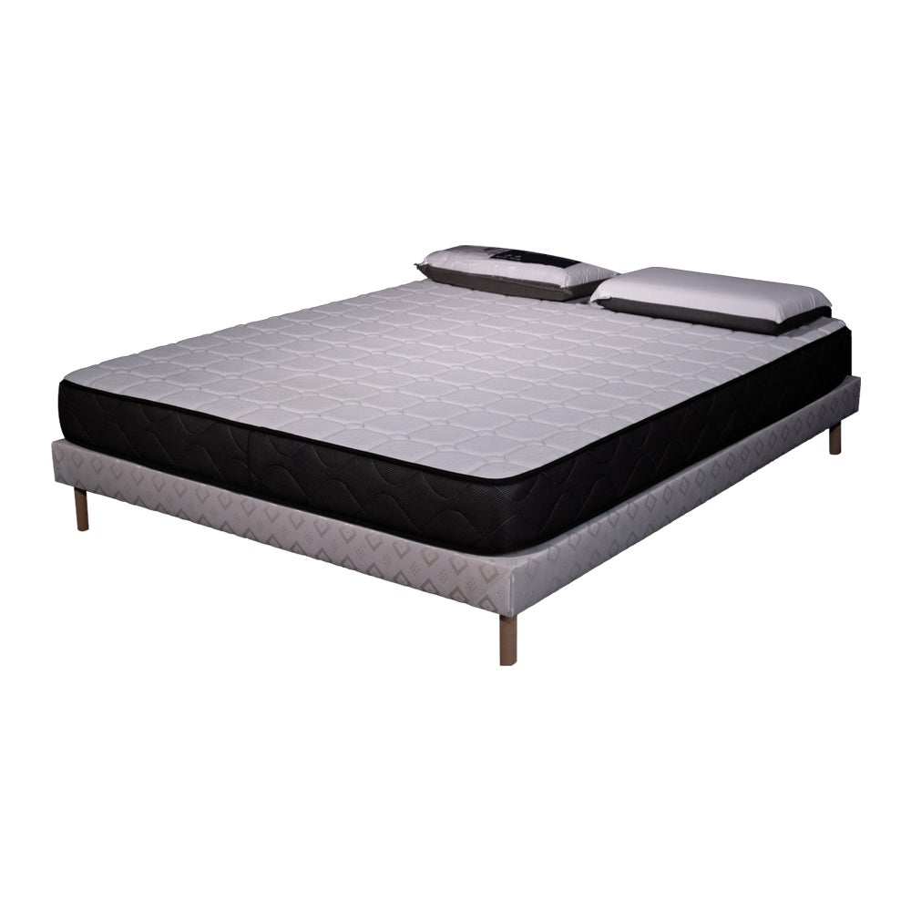 Ensemble Matelas mousse Memory - 160x200 et 2 Oreillers 70x40 - Sommier ...