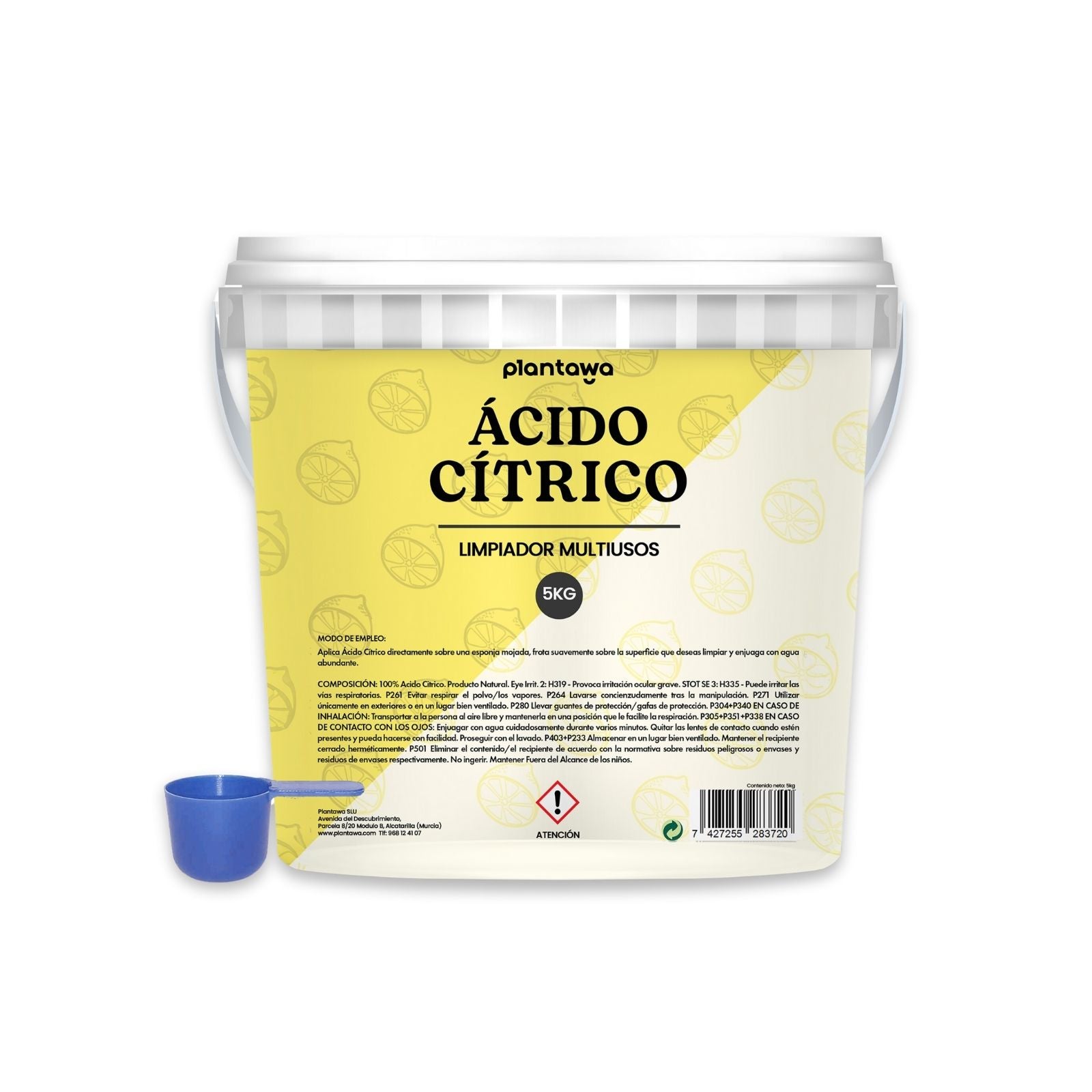 PLANTAWA Ácido Cítrico en Polvo 5 Kg | Acido Citrico para Cocina, Baño y Jardín | Limpiador ...