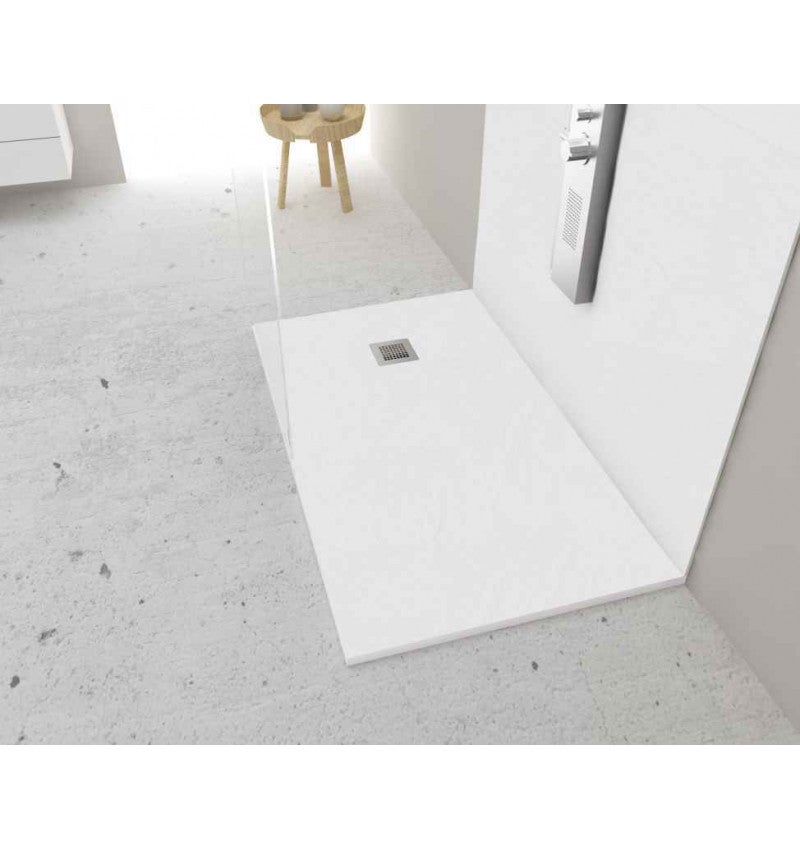 Plato de Ducha MADISON Resina 70x100 Blanco Válvula Incluida ...