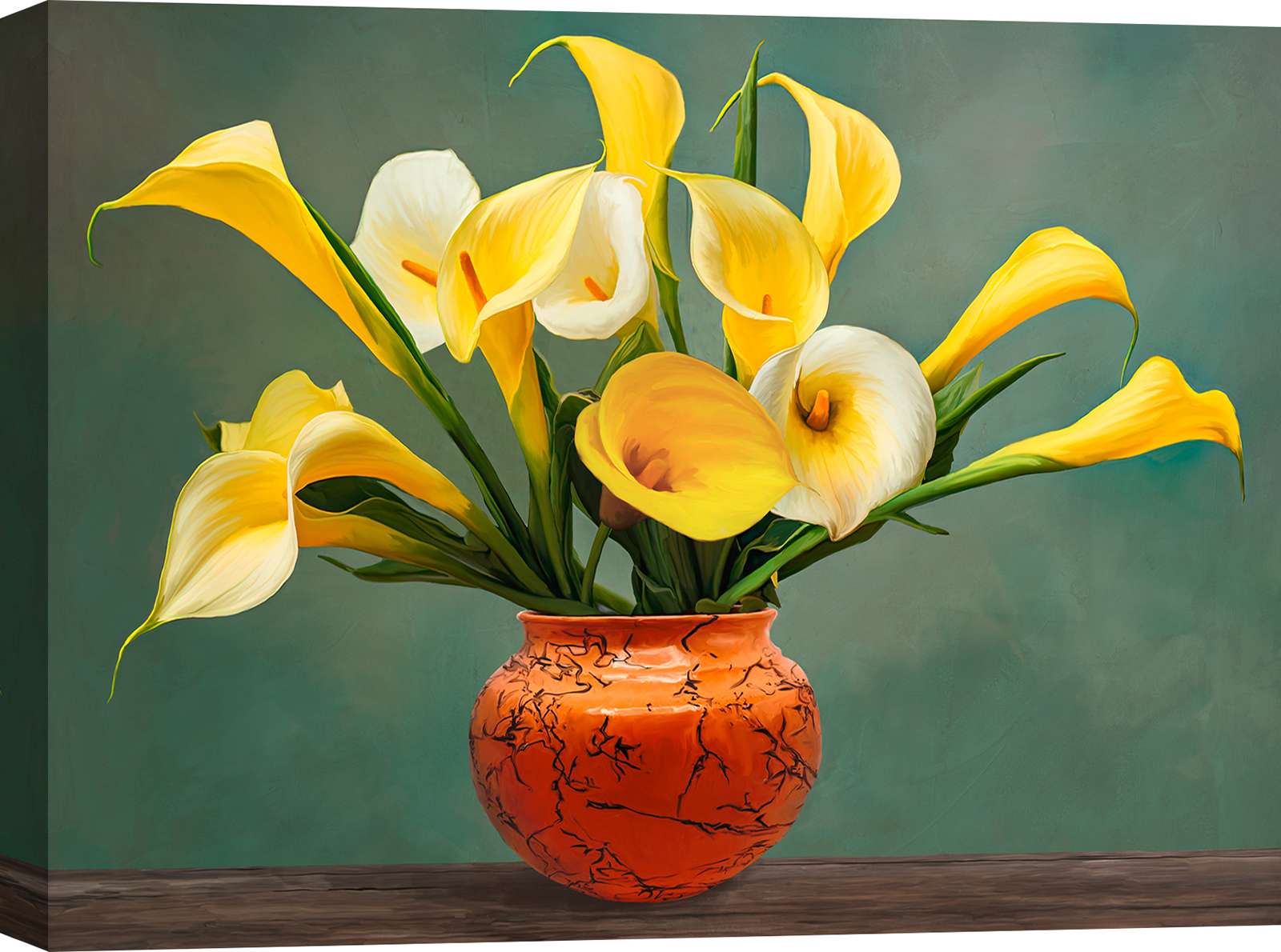 Peintures de fleurs - impression sur toile - Luca Villa, Vase de lys ...