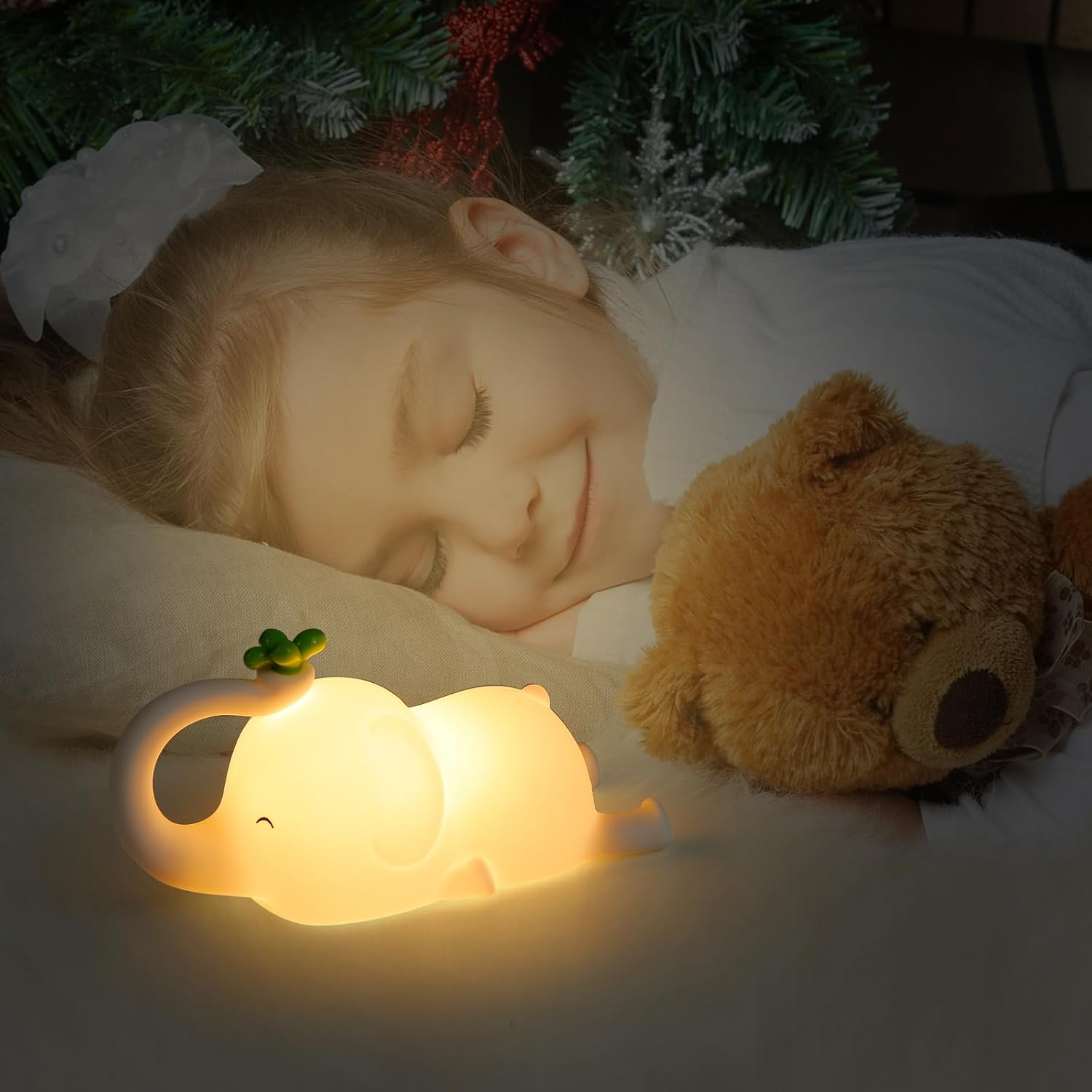 Veilleuse Bébé, Veilleuse Enfant Rechargeable avec Fonction de Gradation Tactile et Minuterie ...