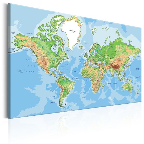 Tableau Cartes du monde Explore the World! 120x80 cm | Leroy Merlin