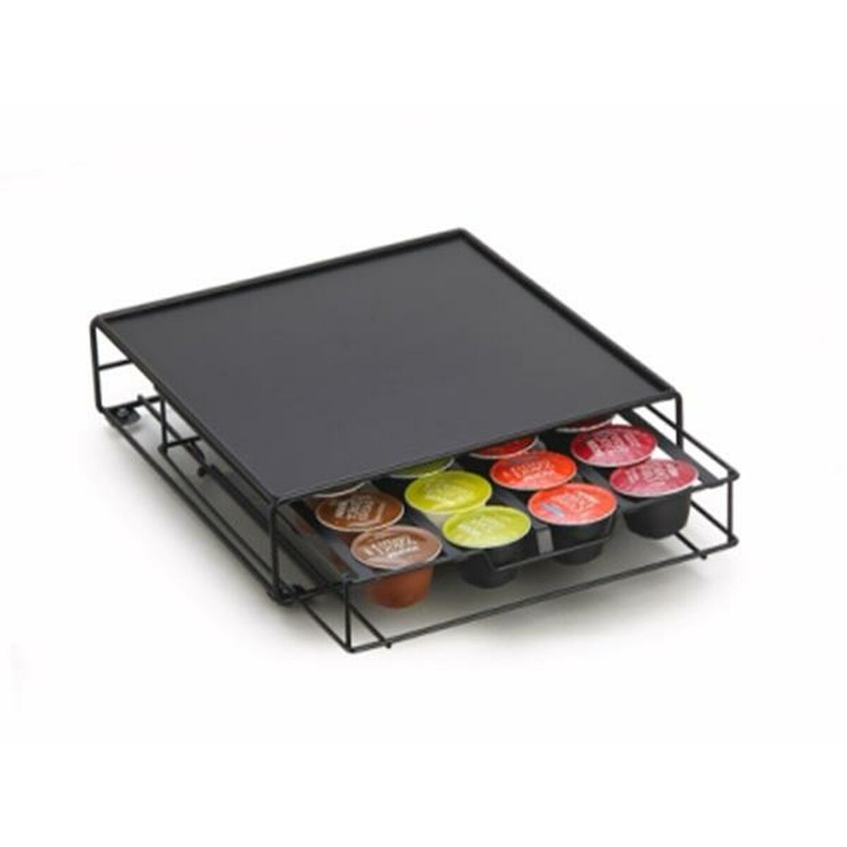 Organisateur de capsules de café DKD Home Decor 28,7 x 32 x 7 cm Noir ...