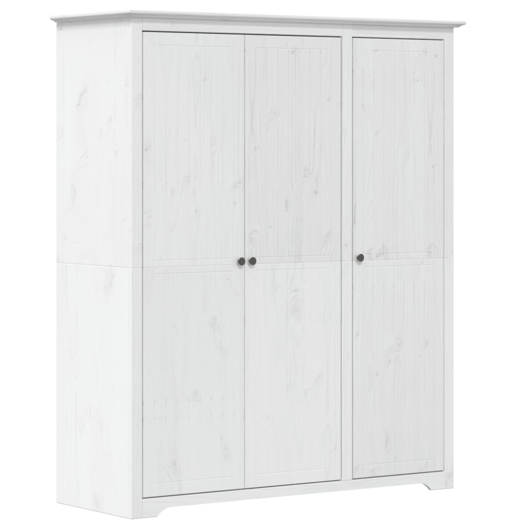 Armoire BODO en pin massif blanc 146x53,5x173 cm | Leroy Merlin