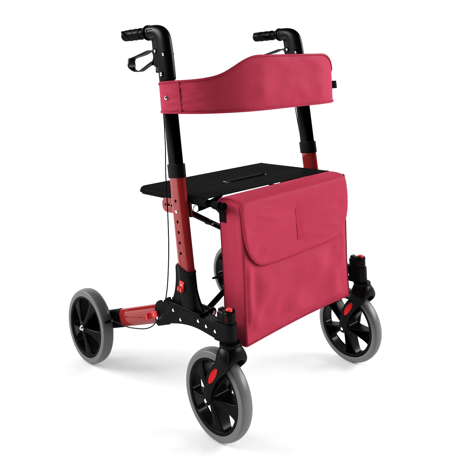 Jago® Déambulateur à 4 Roues - Pliable, Réglable en Hauteur (6 ...