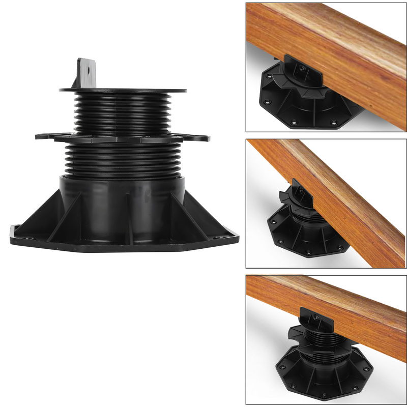 Plot terrasse bois ou composite Noir Plot terrasse pour dalle réglable ...