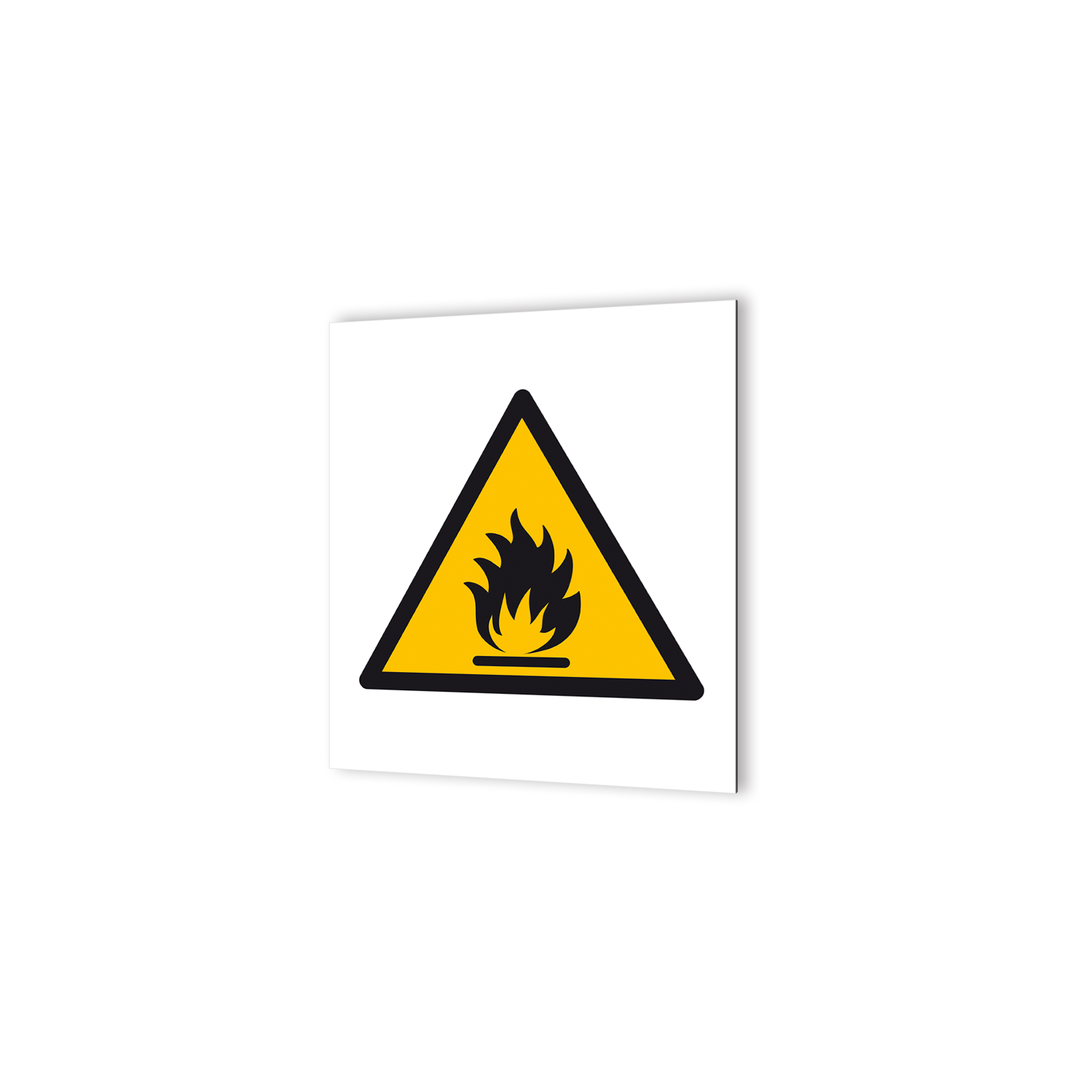 Pictogramme Danger Matières Inflammables - Panneau Dibond 20x20 cm ...