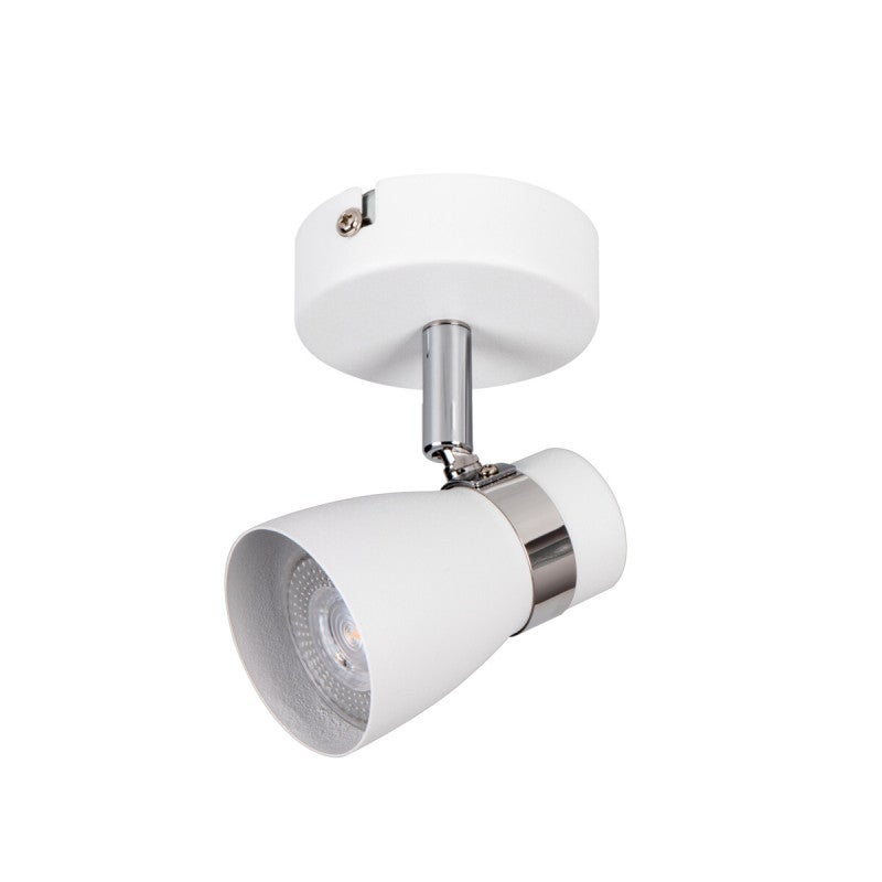 Luminaria de pared y techo ENALI – Acero blanco – Orientable – Ø80mm ...