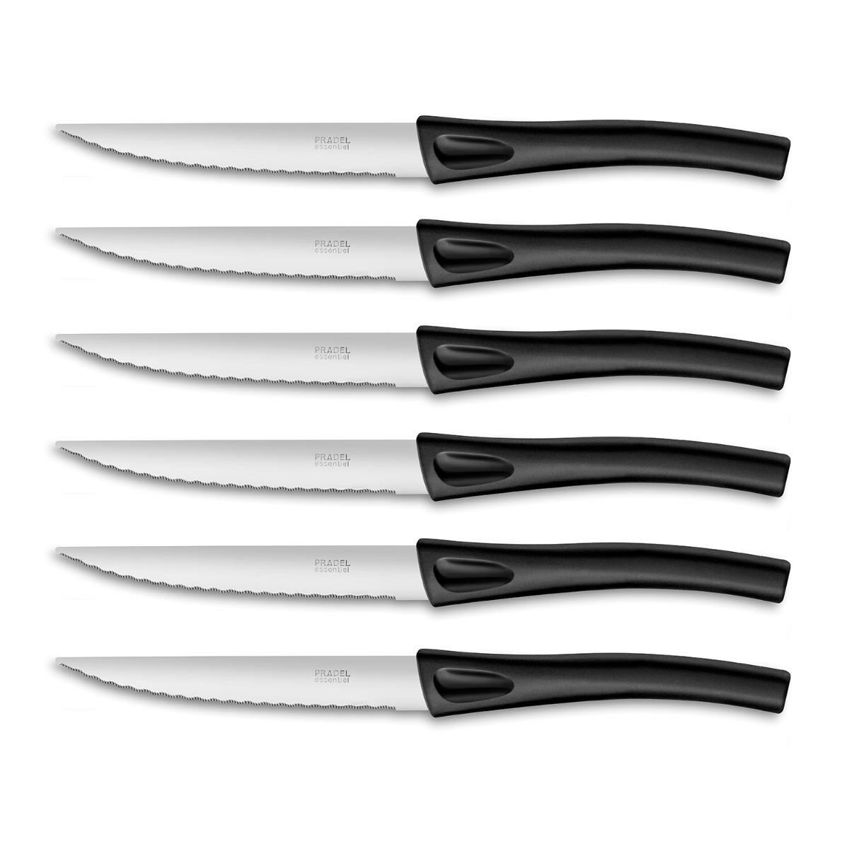 6 Cuchillos Chuleteros 21cm Pradel Gep Up - Acero No Apto Microondas ...