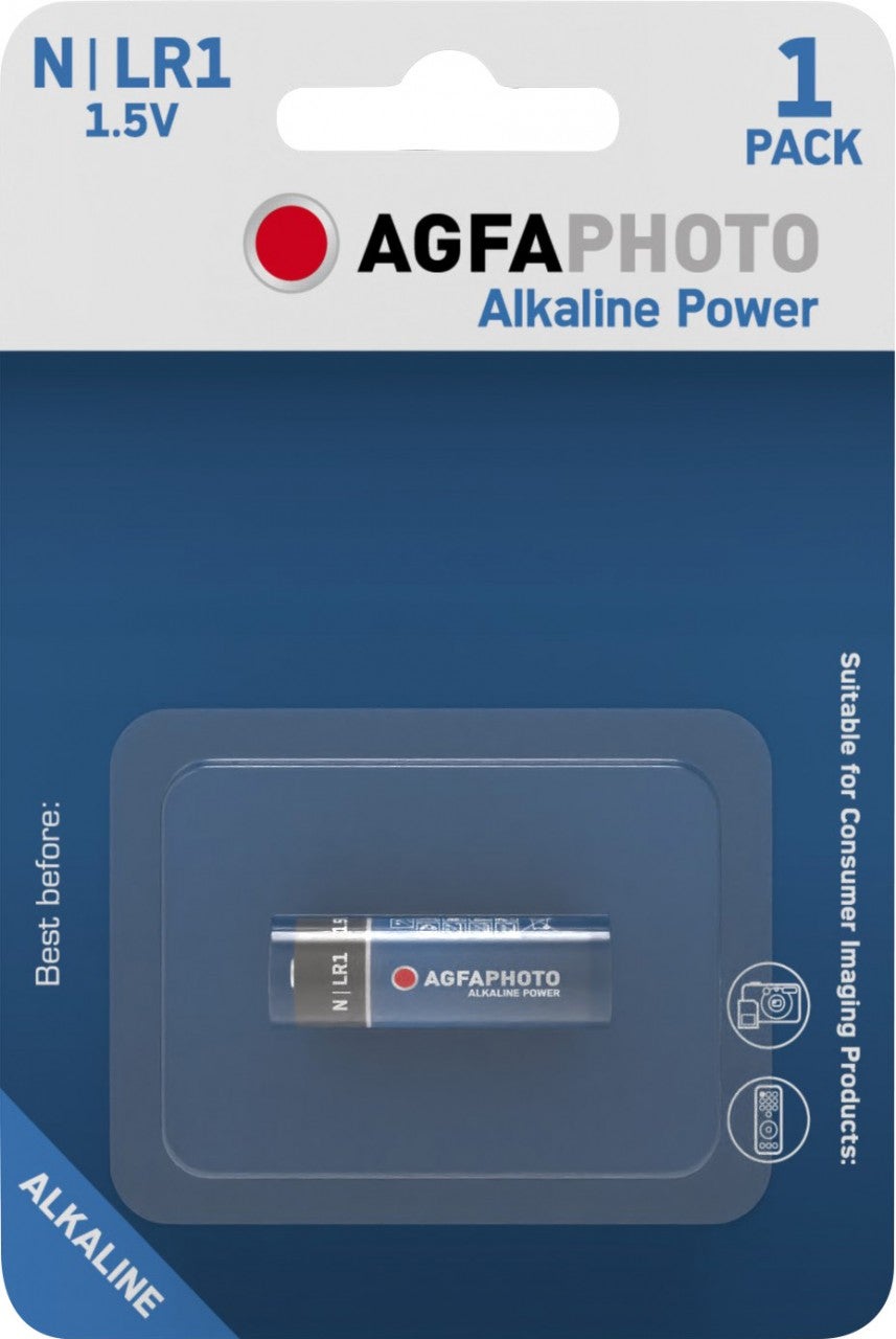 Pile alcaline Agfaphoto, LR1, N, alimentation 1,5 V, blister de vente ...