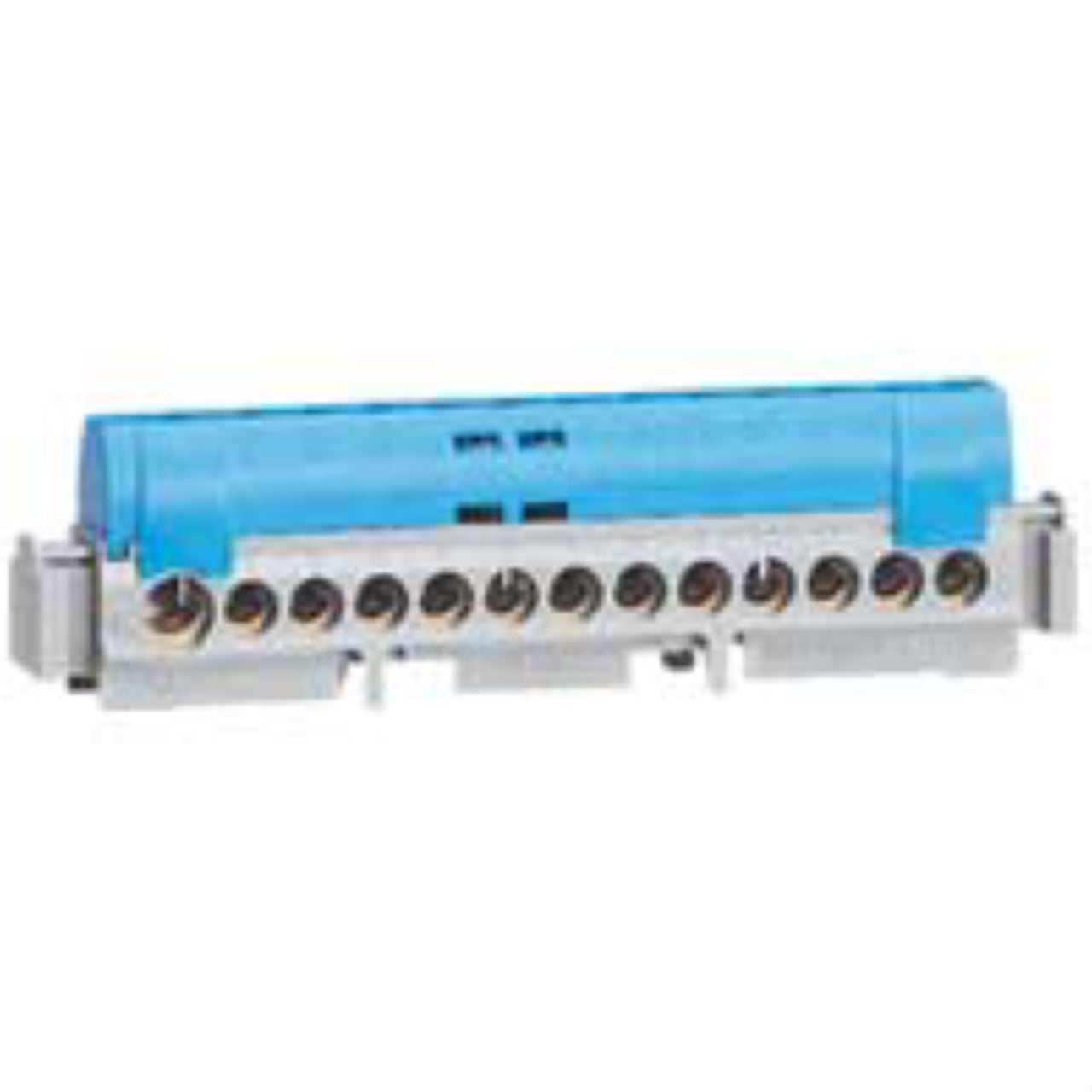 Bornier isolé 1x6 à 25 mm2 + 12x1.5 à 16 mm2 - bleu neutre | Bricoman