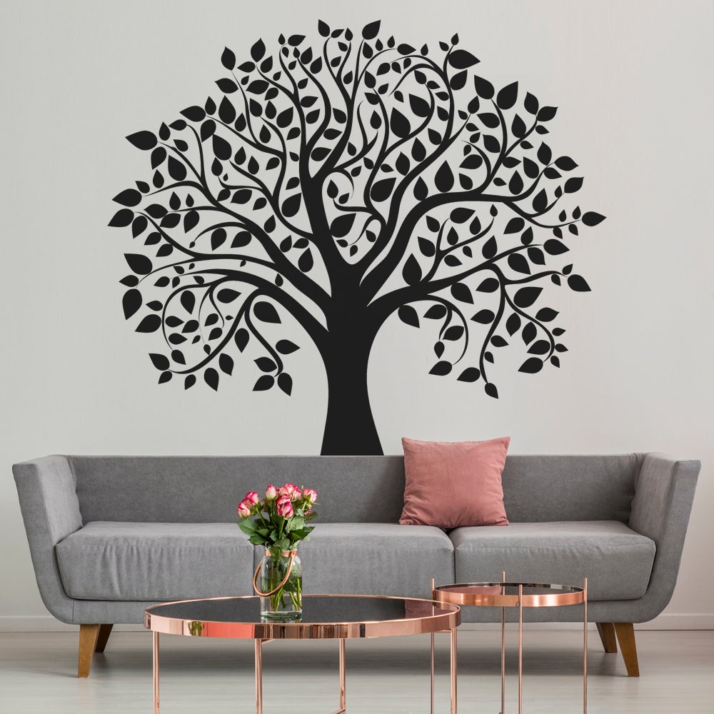 Sticker Mural - Arbre 3617681145158 - Noir - 237x246 cm | Leroy Merlin