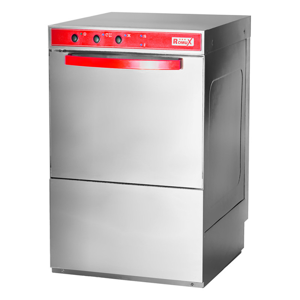 Romux® Lavavajillas Industrial 50x50 cm con Bomba de Abrillantador y ...