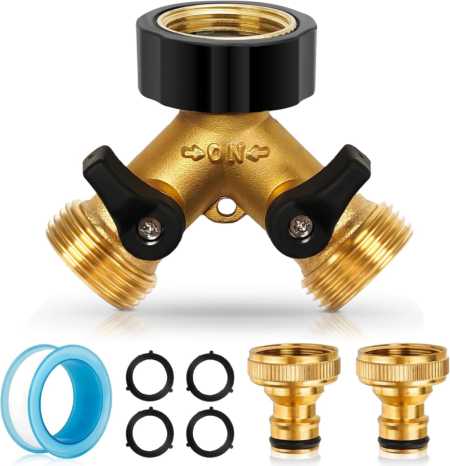 2 Voies 3/4 Y-Distributeur Raccord Tuyau D'arrosage, Robinet Double Machine a Laver, Adaptateur ...