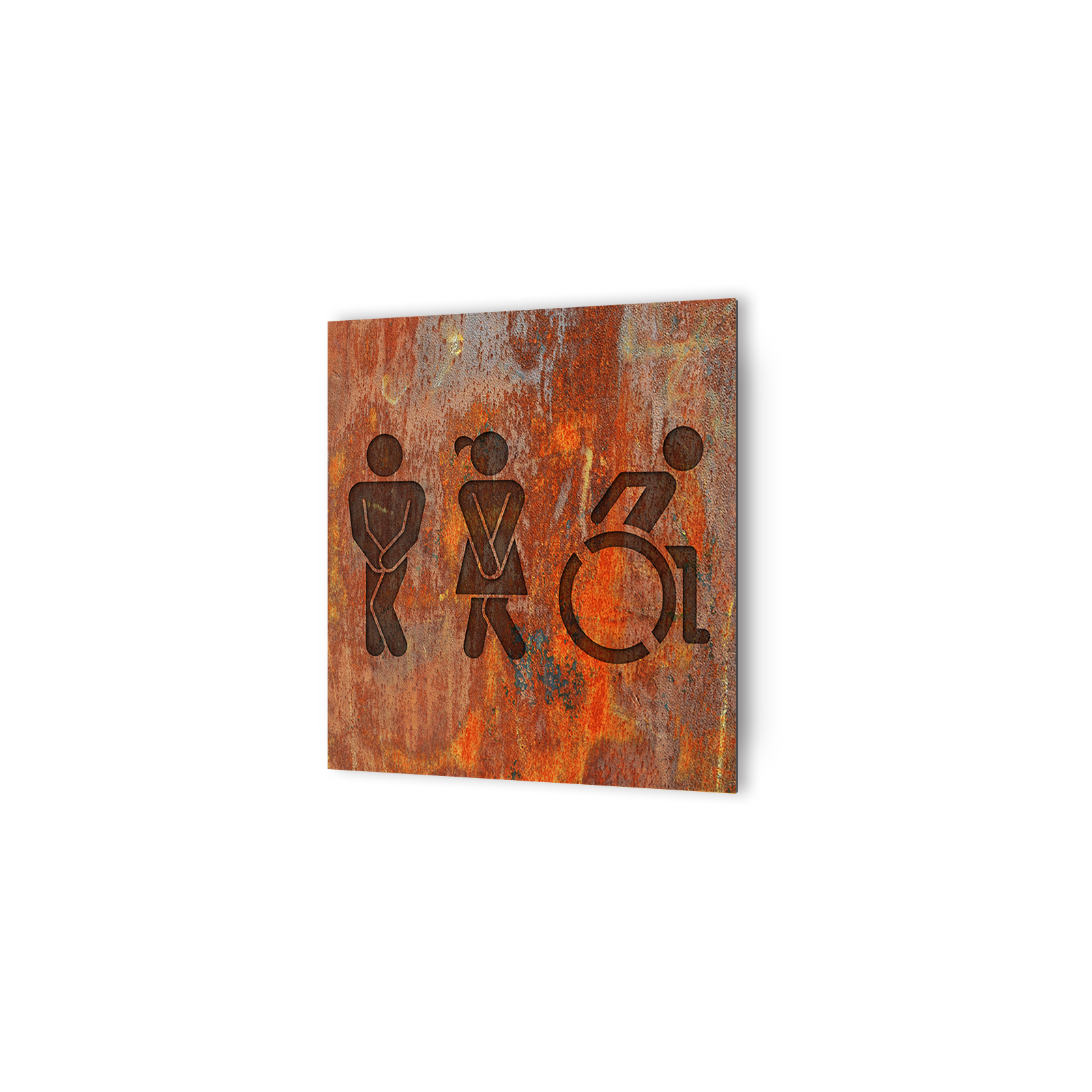 Panneau pictogramme de signalisation fun · Toilettes Trio H/F PMR ...