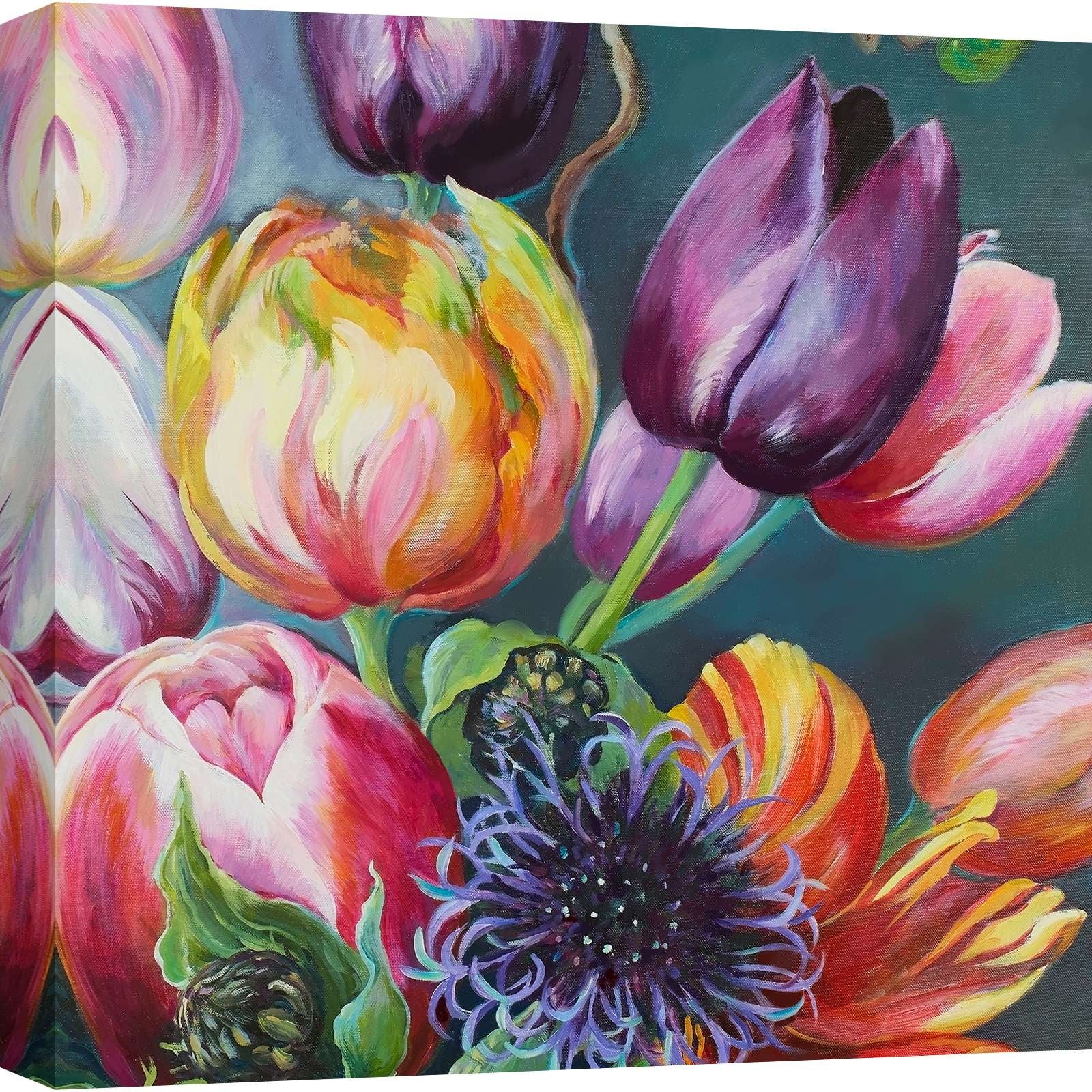 Tableau floral shabby-chic - impression sur toile - Nel Whatmore ...