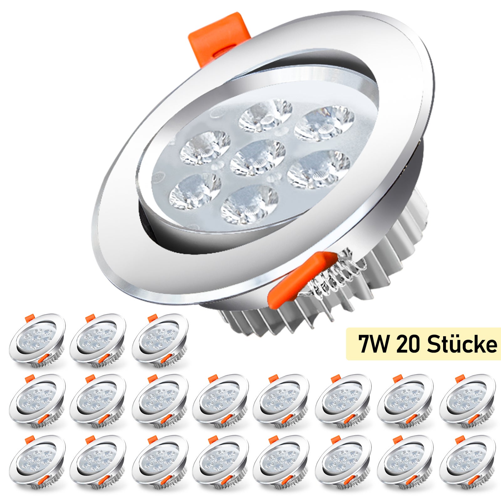 Lot de 10 Spots Encastrable LED Intégrés spots à encastrer Blanc chaud ...