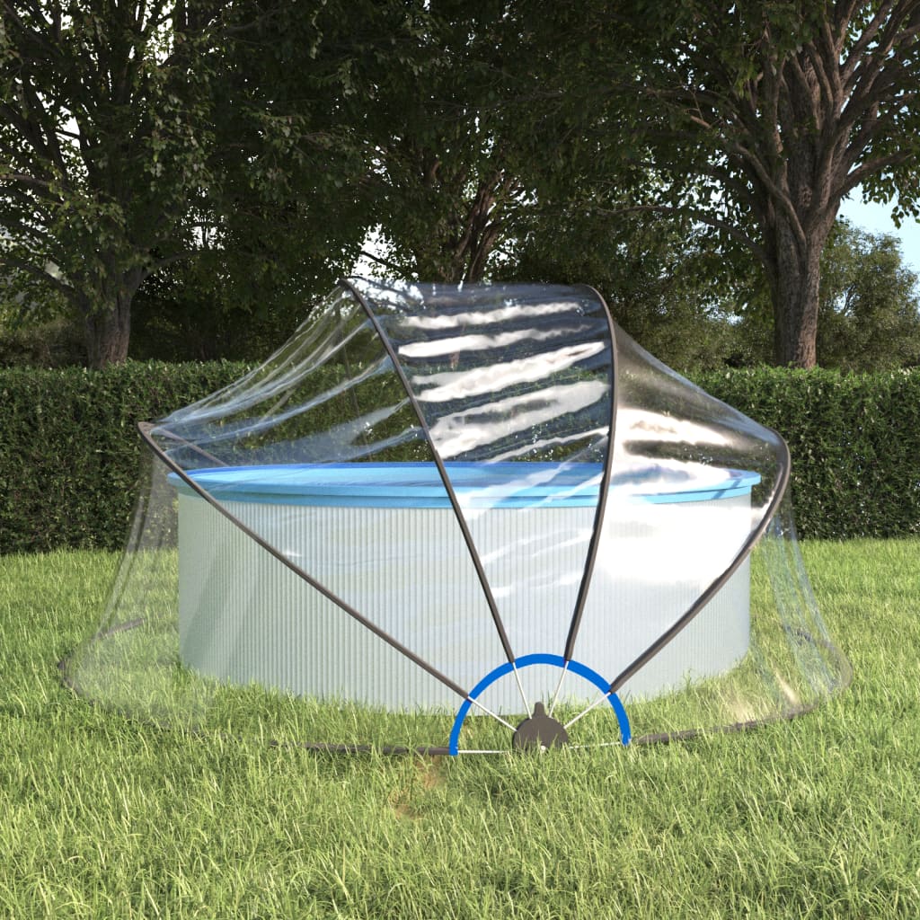 Domo para piscina redonda 315x158 cm PVC | Leroy Merlin