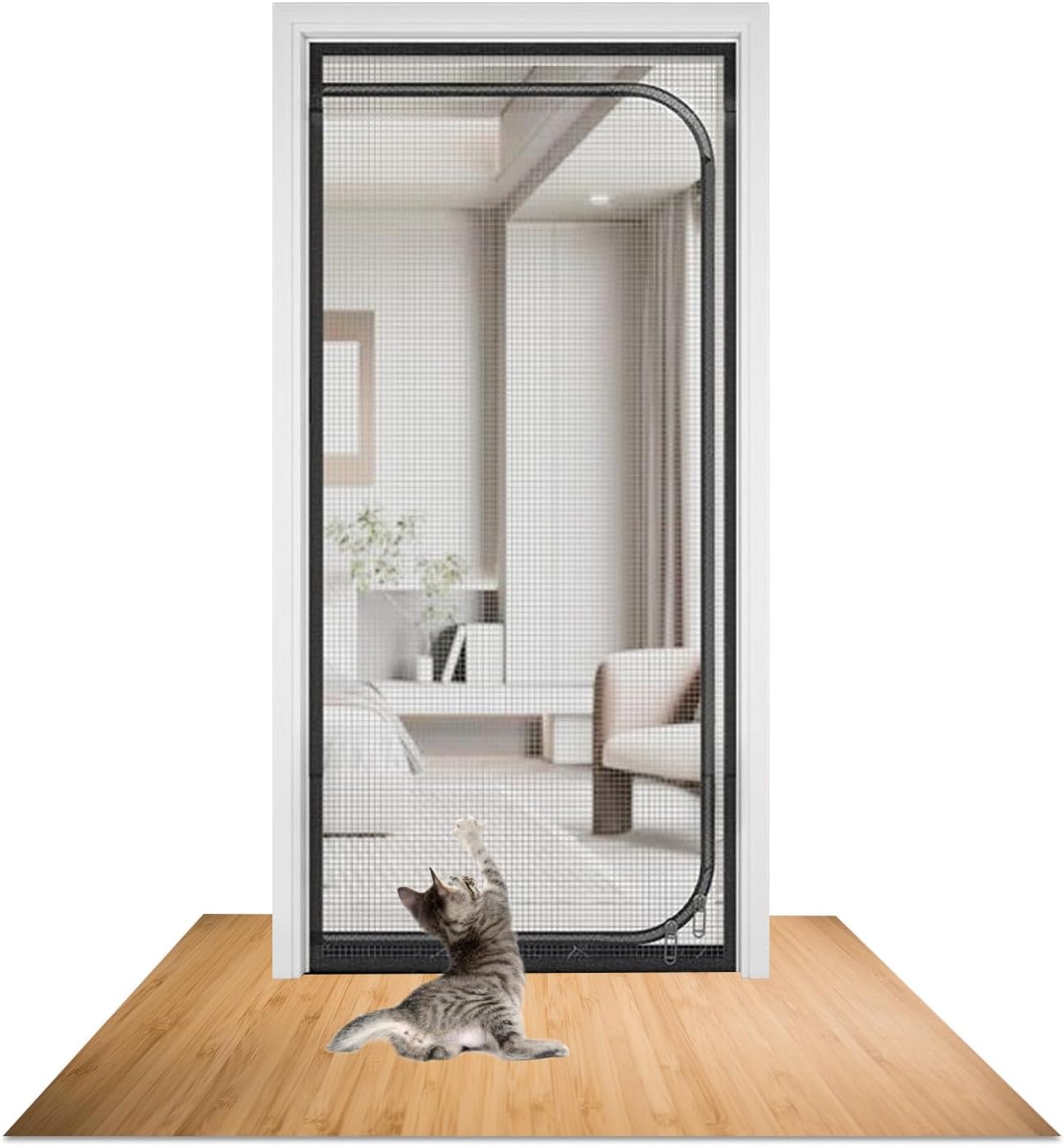 Porte de balcon pour chat - Porte en maille filet épaisse résistante ...