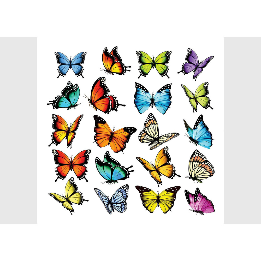 Stickers Papillons multicolores - 1 planche 30x30cm | Leroy Merlin