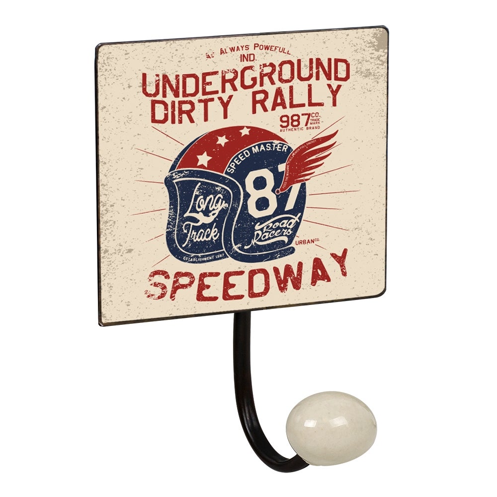 PERCHA Pared Vintage Gancho Porcelana MOTOR Retro 100x155MM | Leroy Merlin