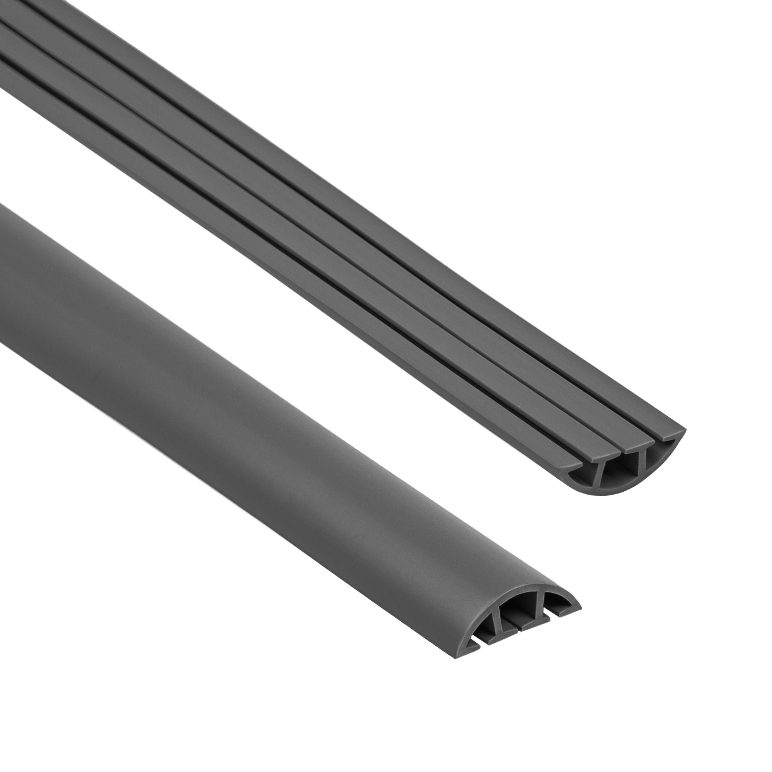 QUEST Bande de câble en PVC 10x80mm, 2m, cache-câble, semi-circulaire ...