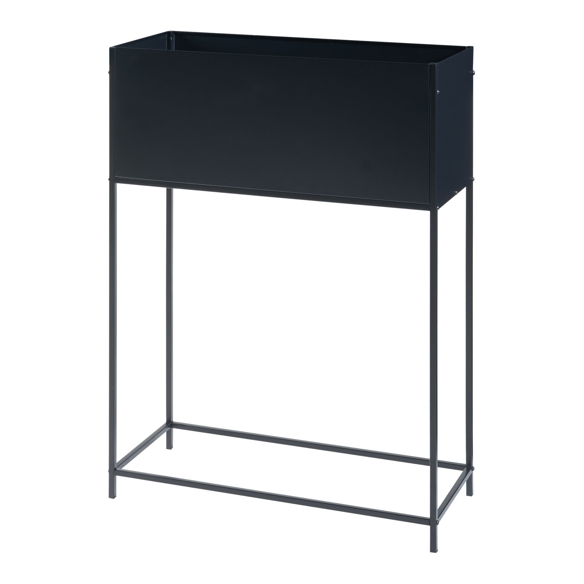 Support de plantes avec bac intégré métal 100 x 70 x 30 cm noir 03 ...