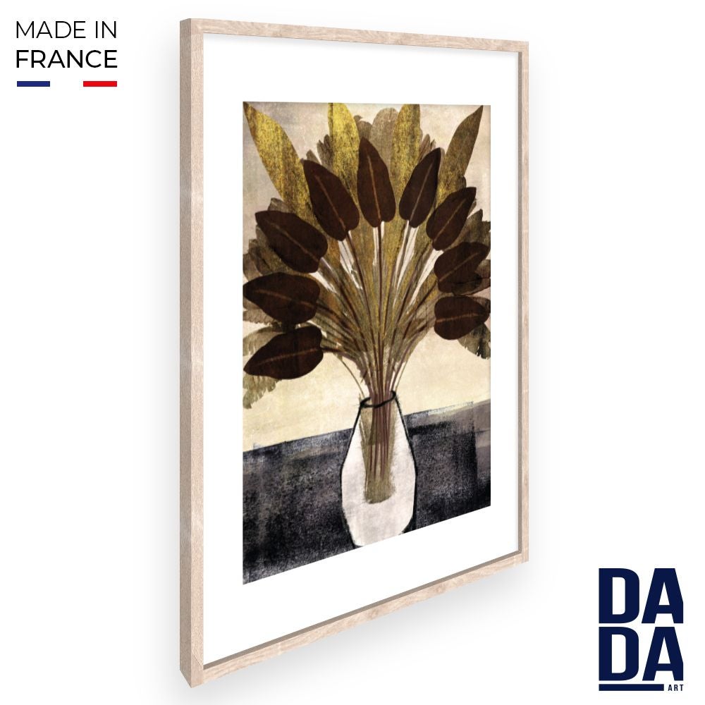 Image encadrée avec cadre CHÊNE / 50x70cm / Feuilles artistiques / Créé ...