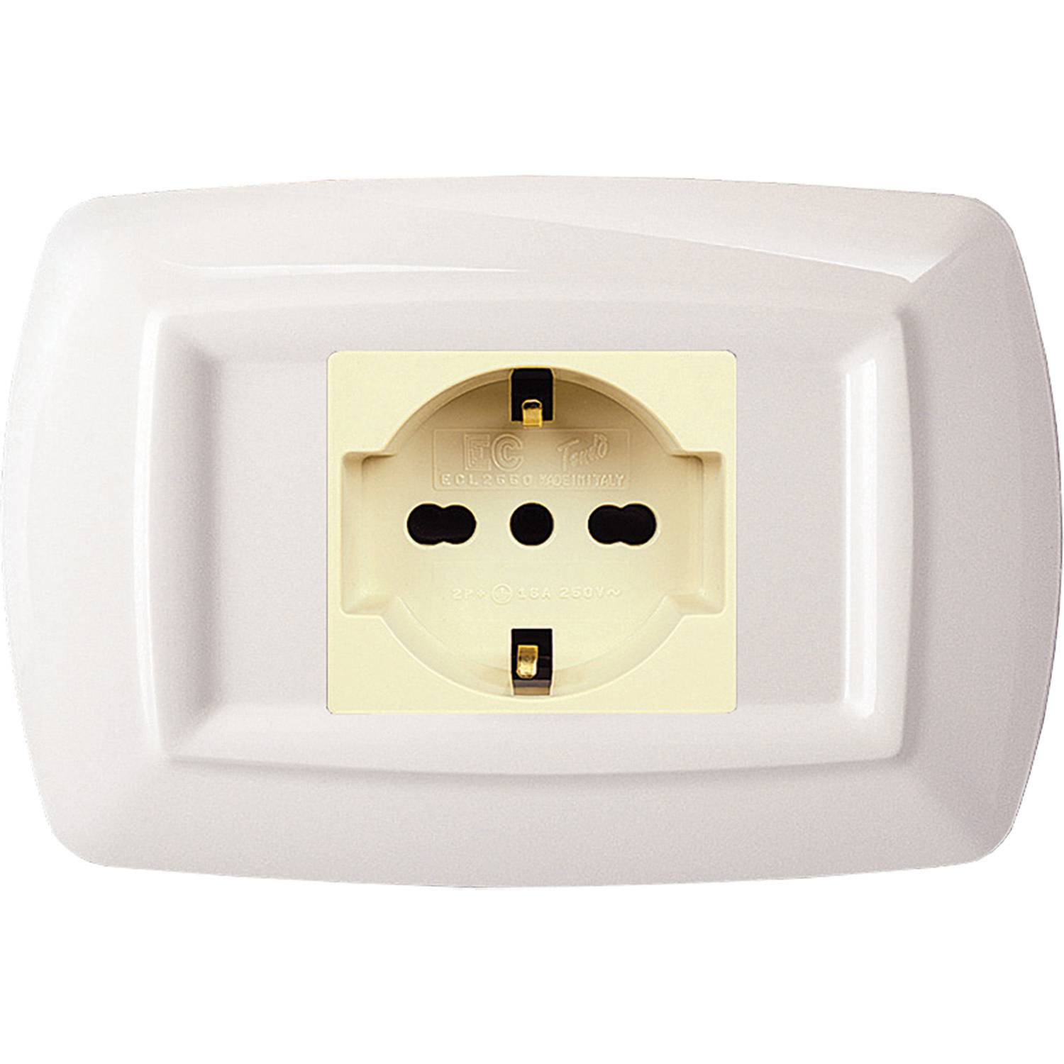 PLATO REDONDO MAGIC PLAST 1P SCHUKO BLANCO | Leroy Merlin