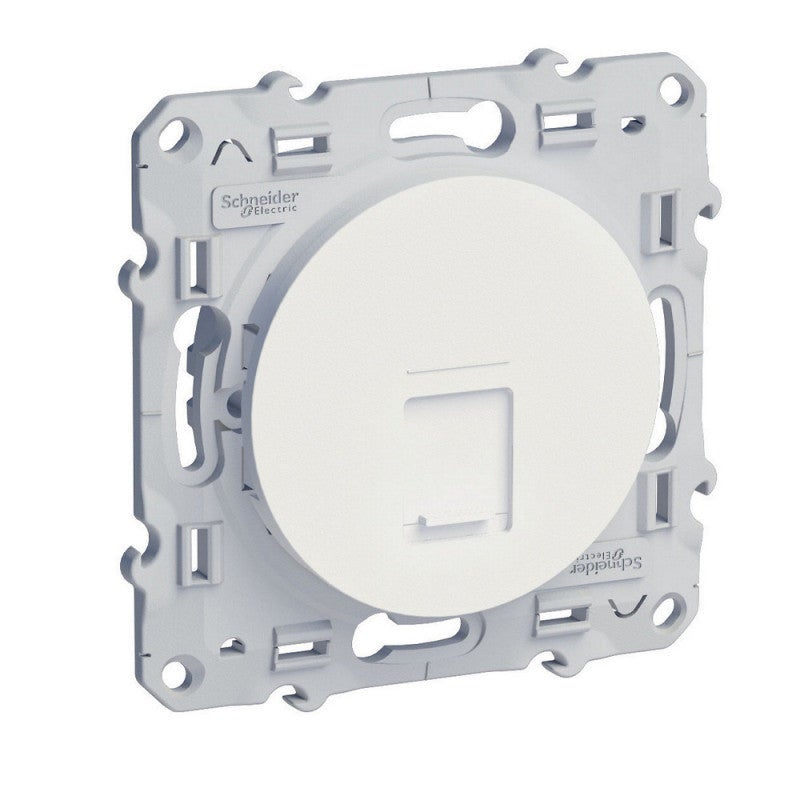 Prise RJ45 encastrable SCHNEIDER Odace S52A471 - 8 pins Cat.5 blanc ...