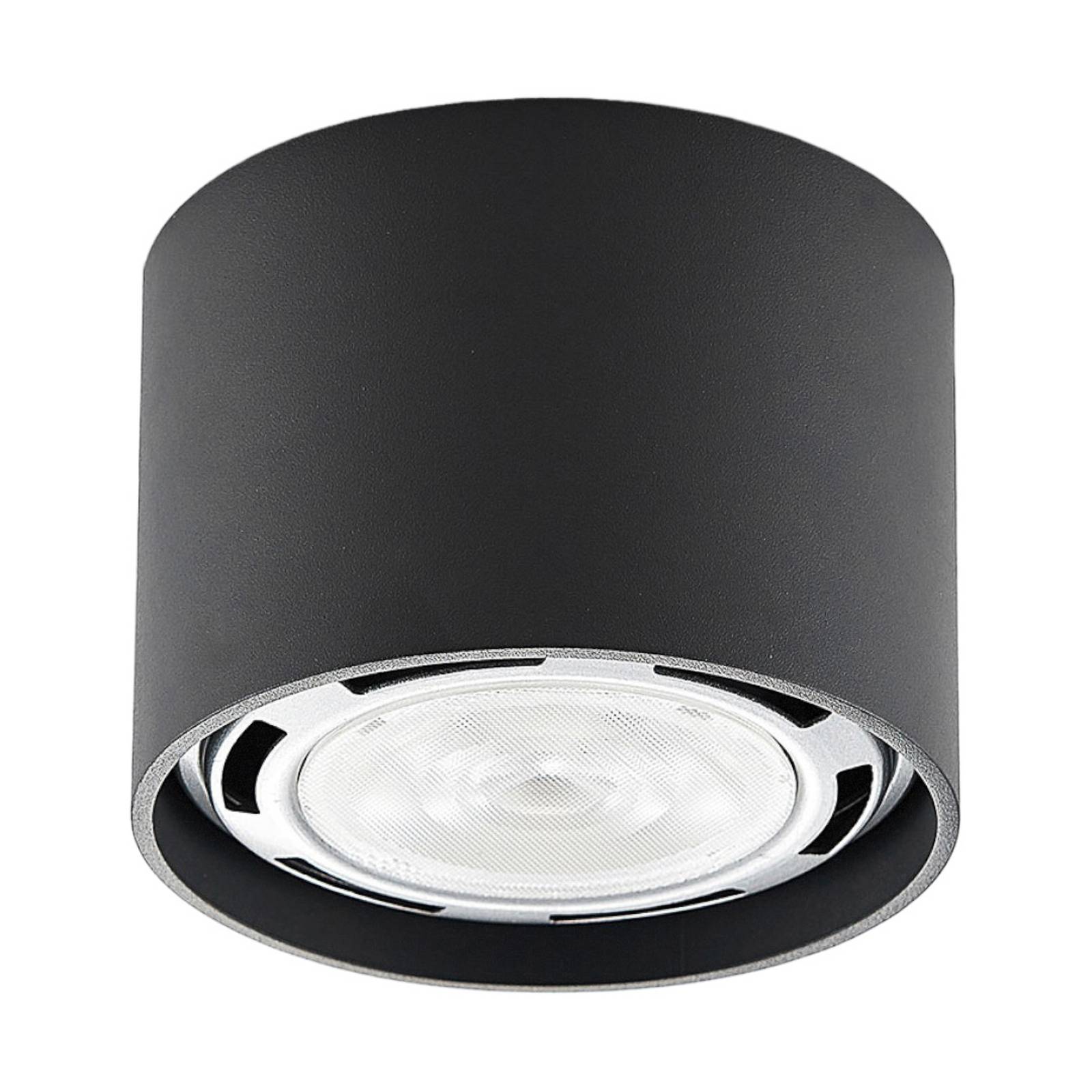 Arcchio Foco de techo Mabel, redondo, gris oscuro, foco empotrado ...