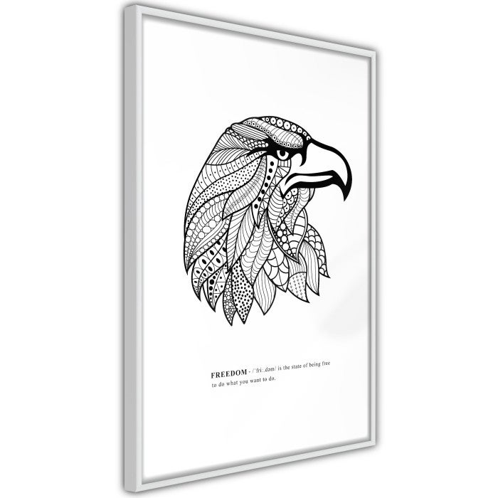 Affiche Murale Encadrée "Symbol of Freedom" 40 x 60 cm Blanc | Leroy Merlin