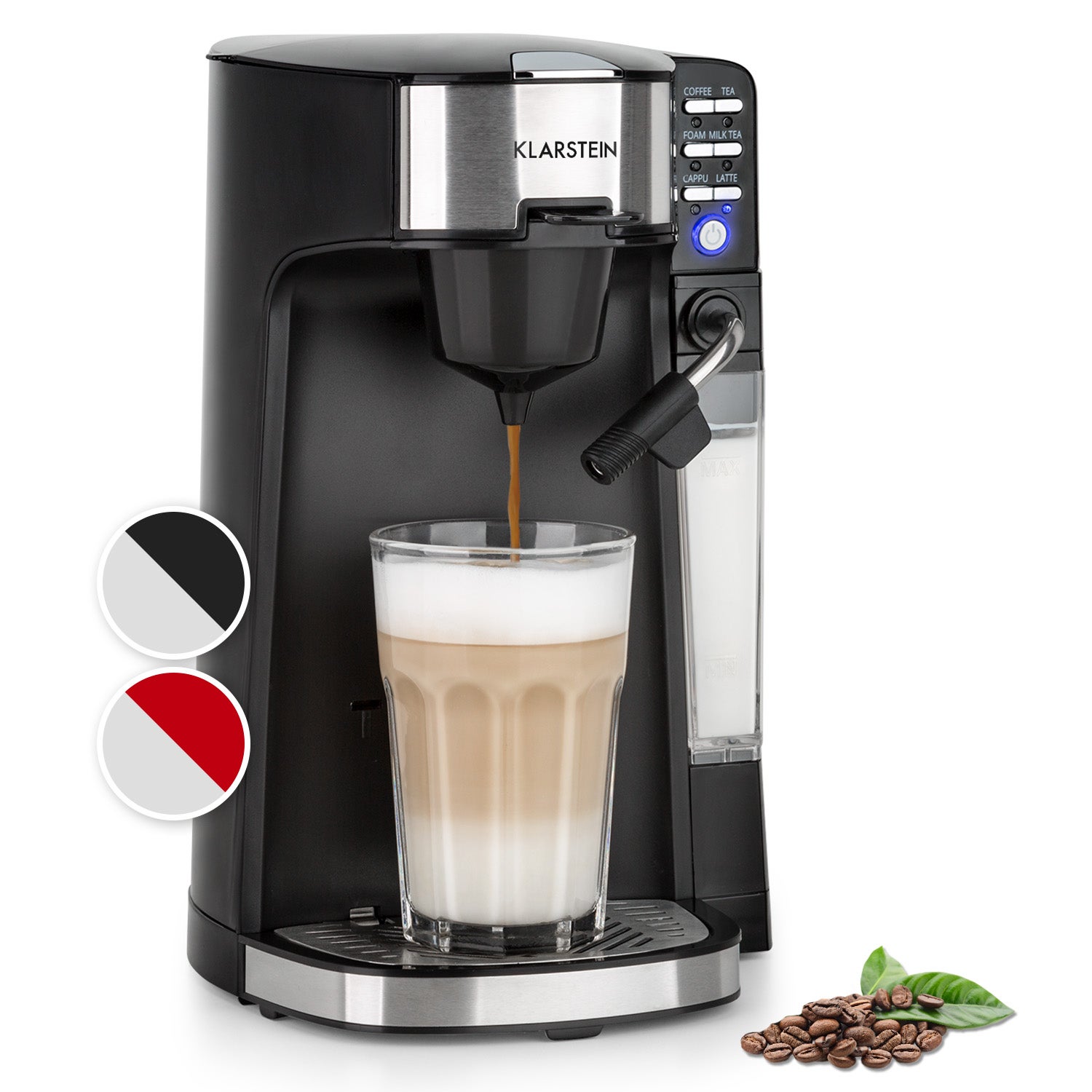 Klarstein Baristomat Machine à café automatique 1435W - Cafetière 6 ...