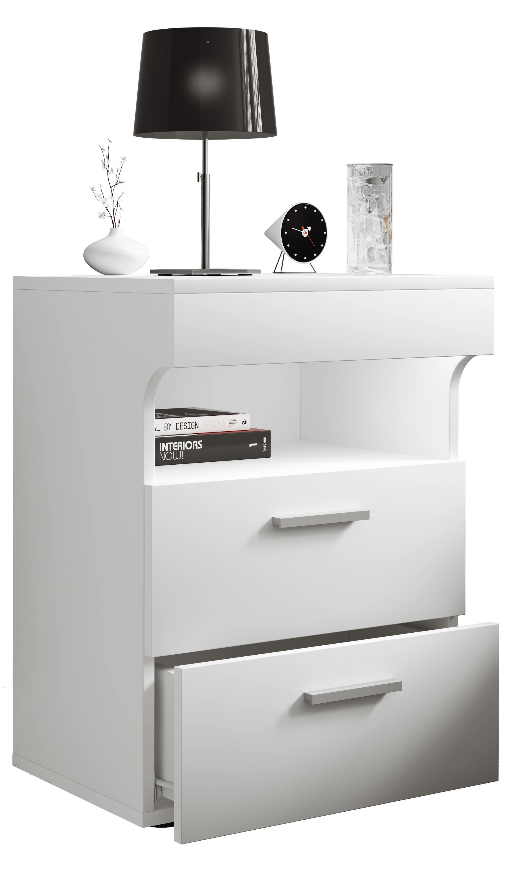 Table de nuit Slepal H. 61 x L. 45 x P. 39 cm Blanc | Leroy Merlin