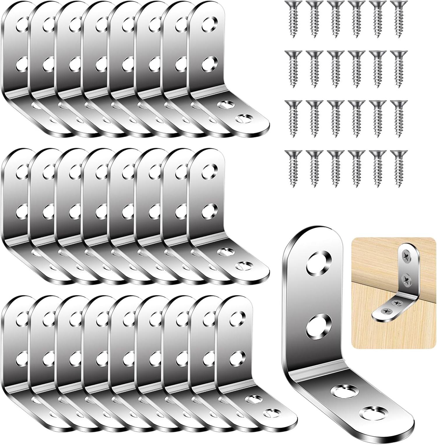 Lot de 26 Equerre d'assemblage, Équerre de Fixation en Forme de L ...