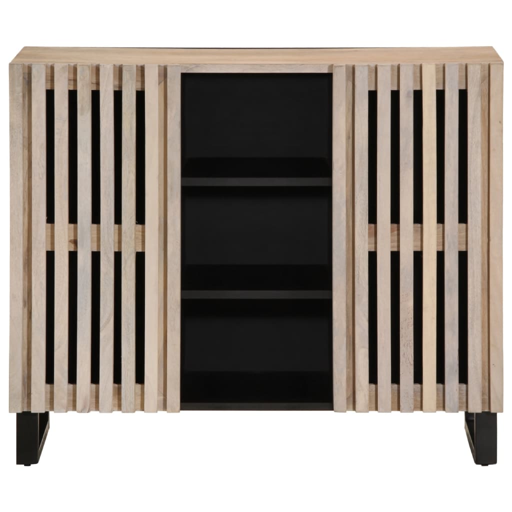 Buffet，Meuble de Rangement，Bahut 90x34x75 cm bois massif de manguier ...