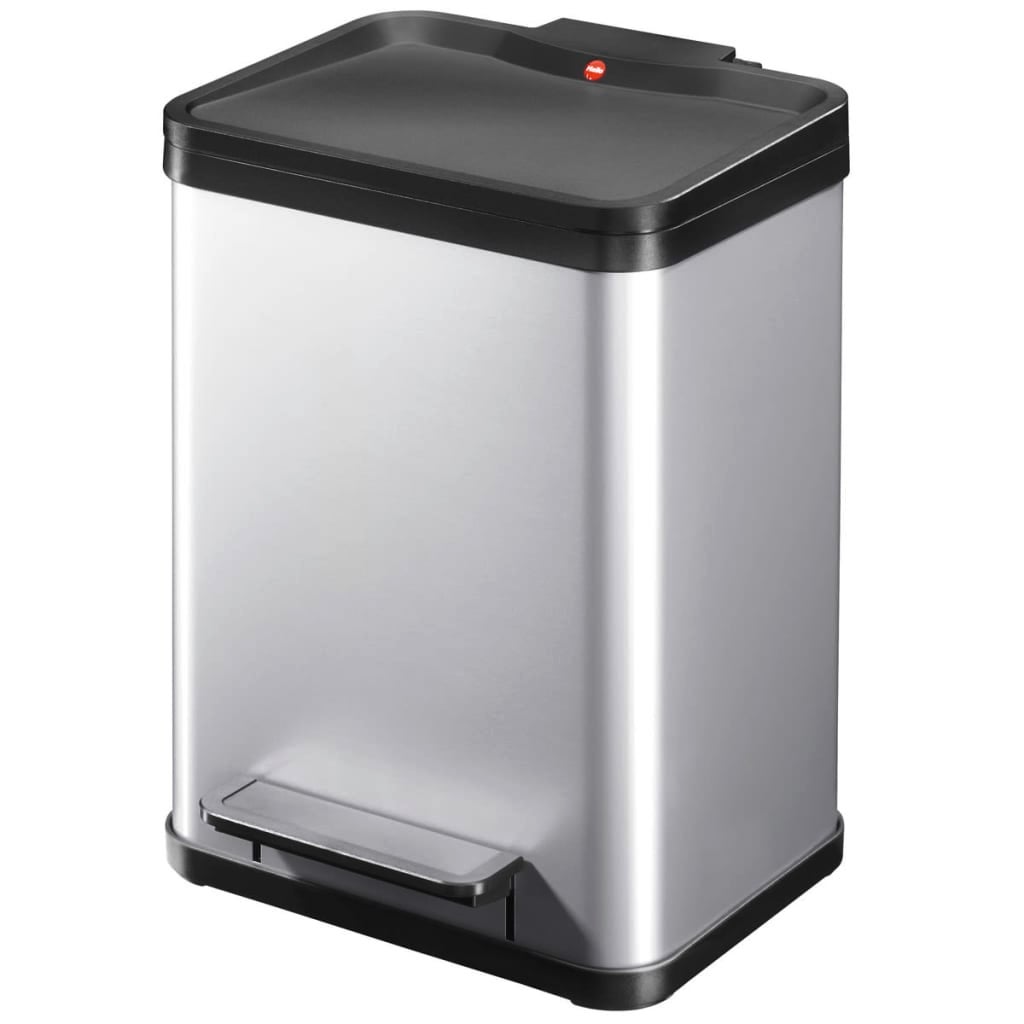Papelera con pedal Hailo 0619-220 Öko Uno Plus M de 17 l color plata ...