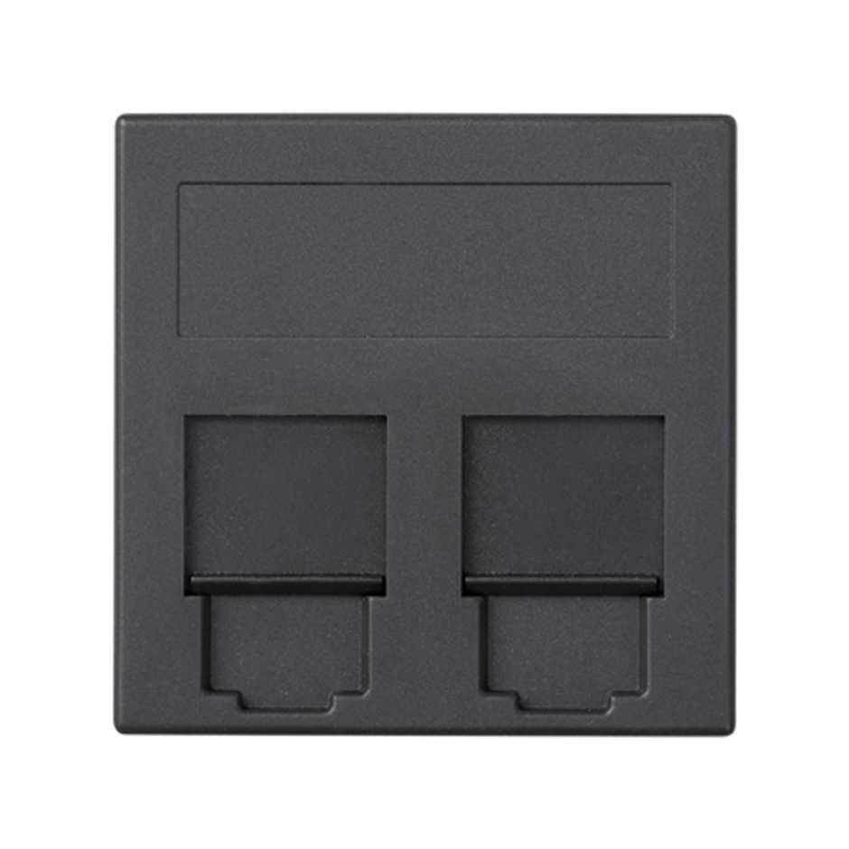 Plaque VD Plate CG 500 CIMA avec 2 connecteurs Graphite - SIMON | Leroy ...