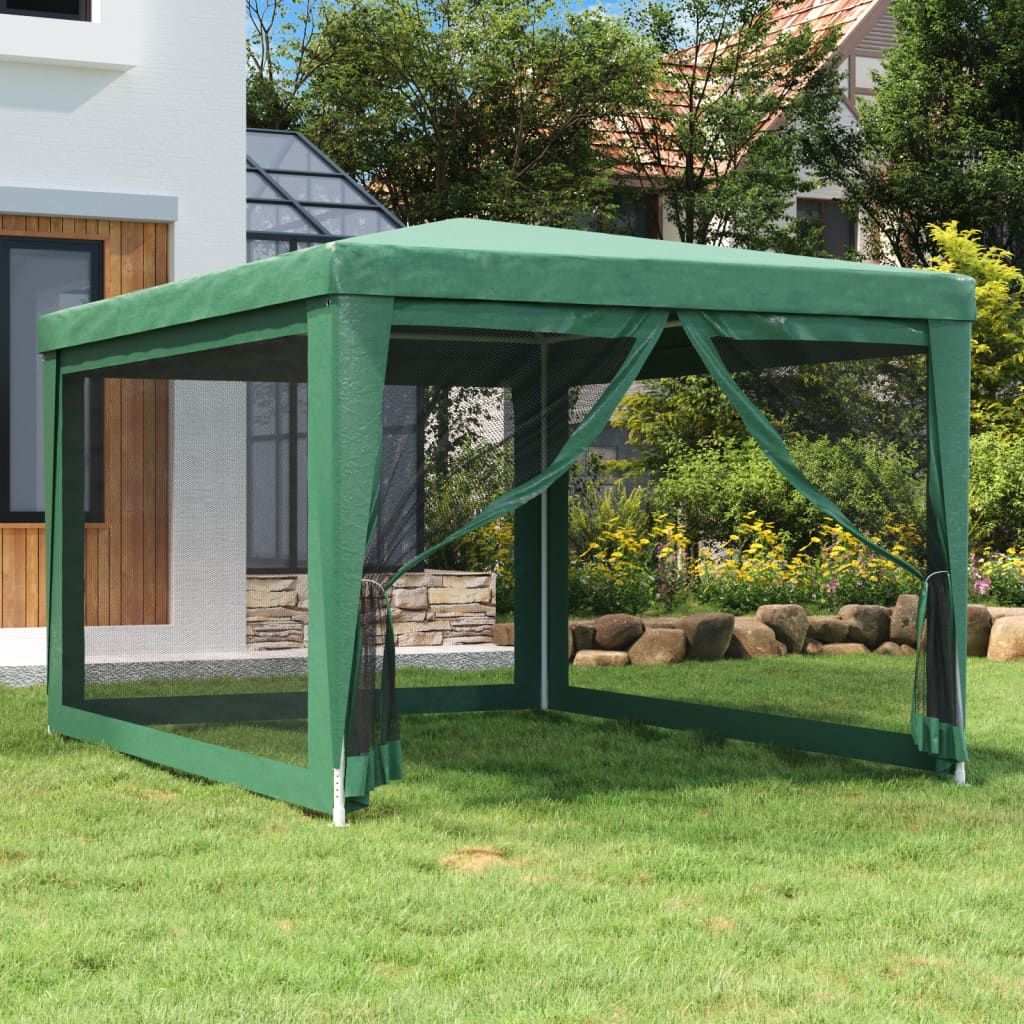 VidaXL Carpa para fiestas con 4 paredes de malla HDPE verde 3x4 m | Leroy Merlin